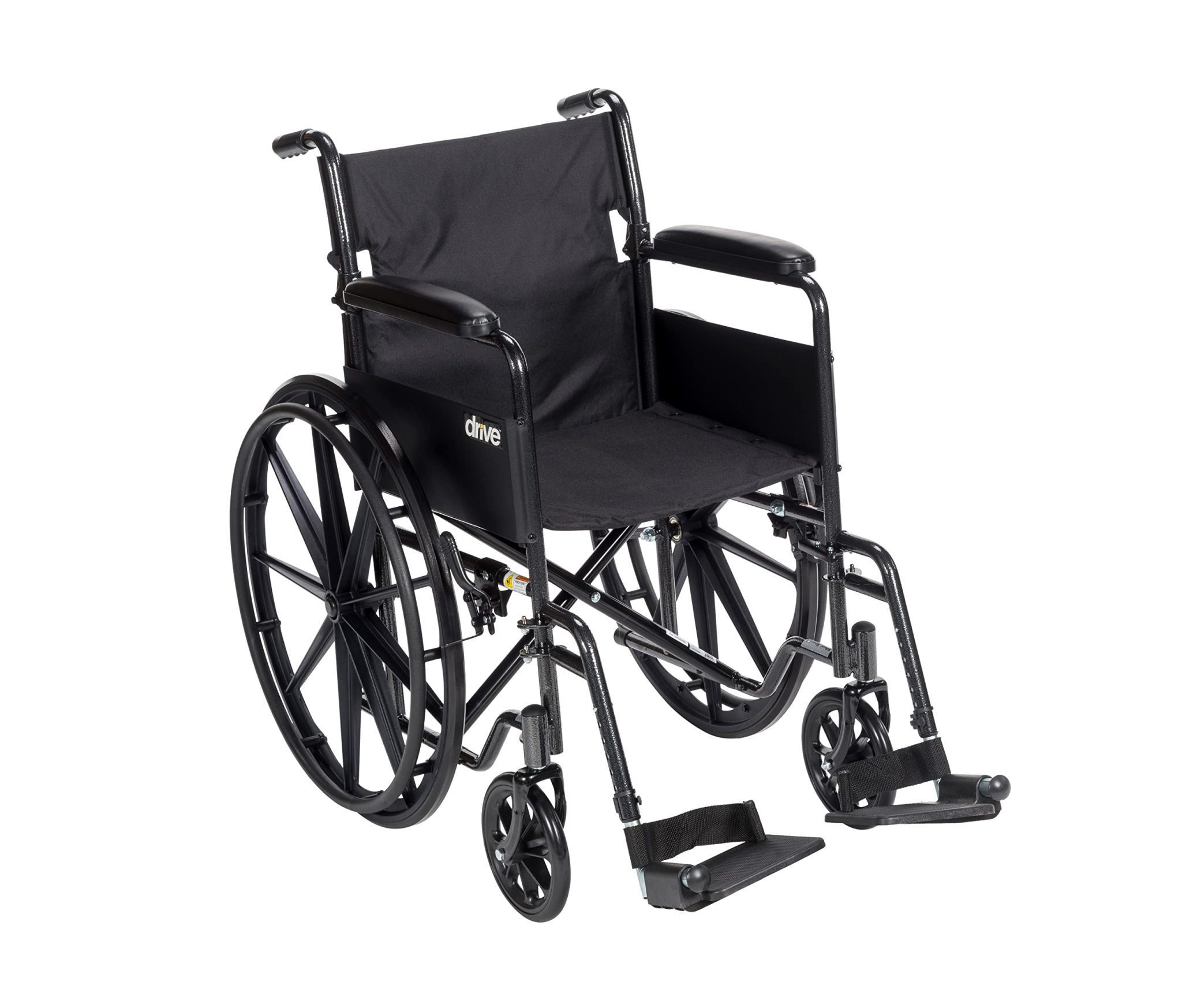 Drive Medical SSP118FA-SF Silver Sport 1 Folding Transport Wheelchair ...